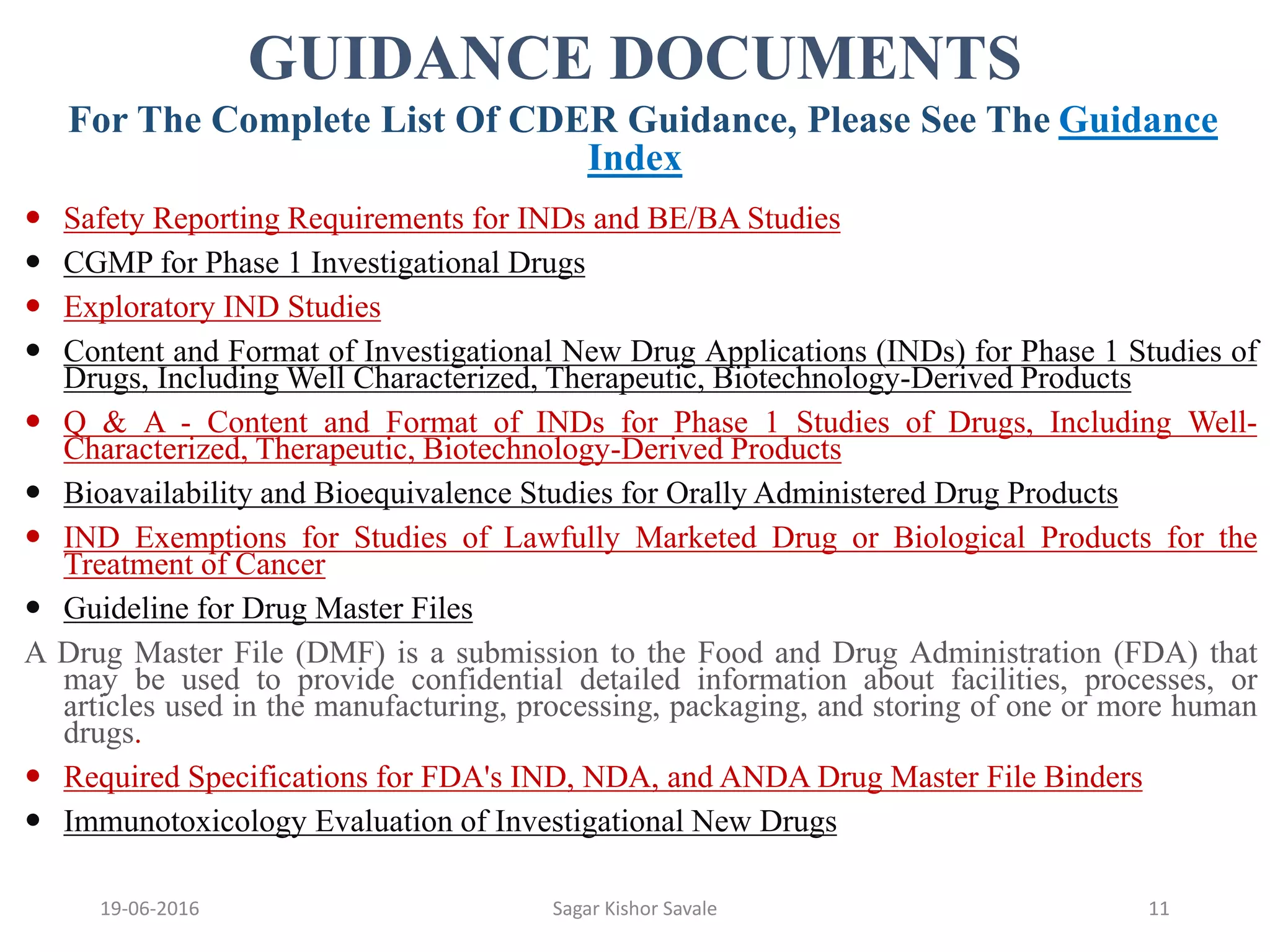 Investigational New drug application [INDA] | PPTX