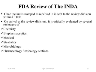 Investigational New drug application [INDA] | PPTX