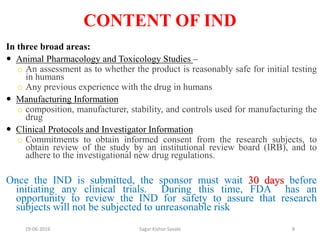 Investigational New drug application [INDA] | PPTX
