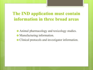 Investigational new drug (IND) | PPTX