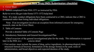 Investigational new drug (IND) | PPTX