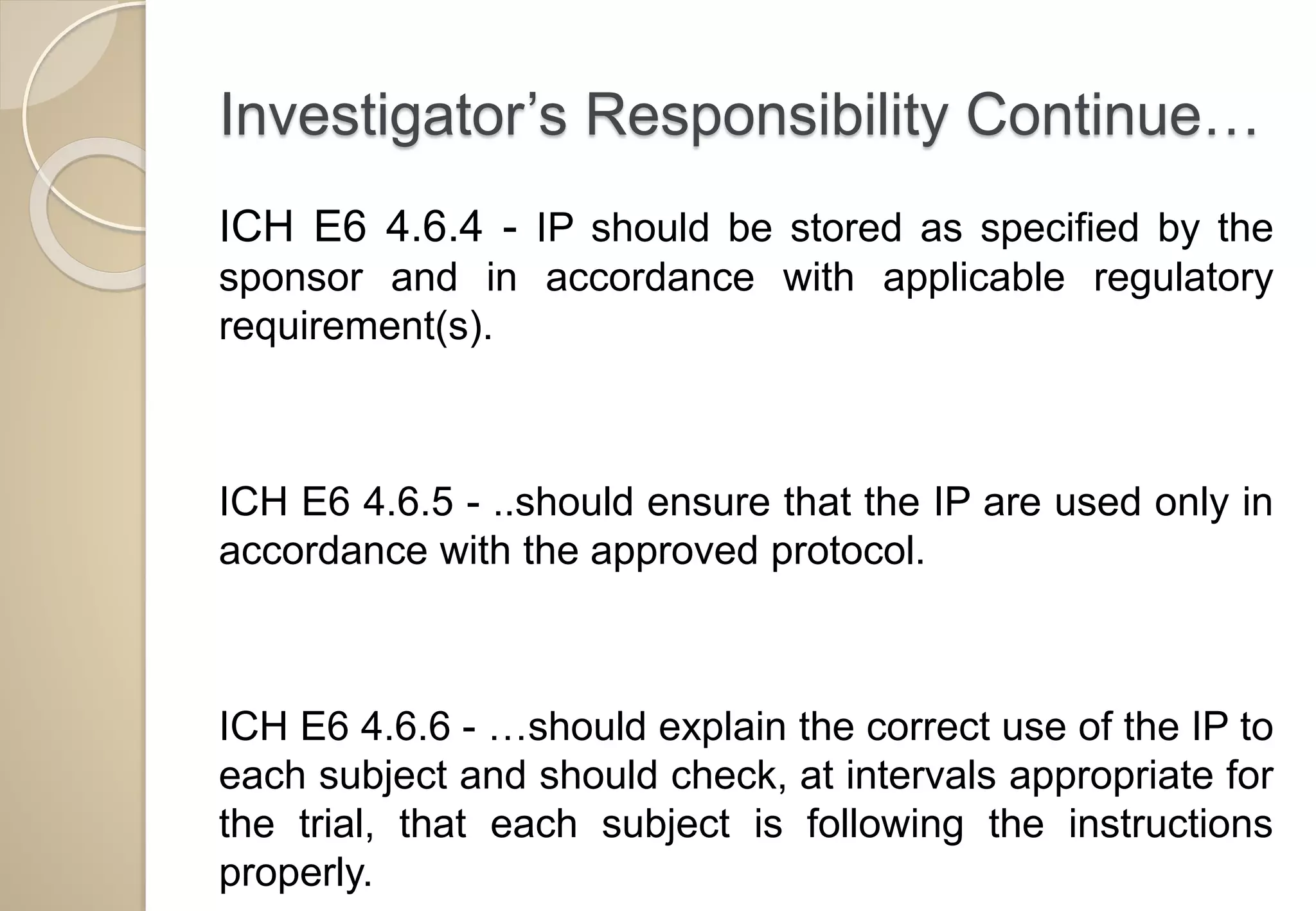 Investigational product management | PPTX
