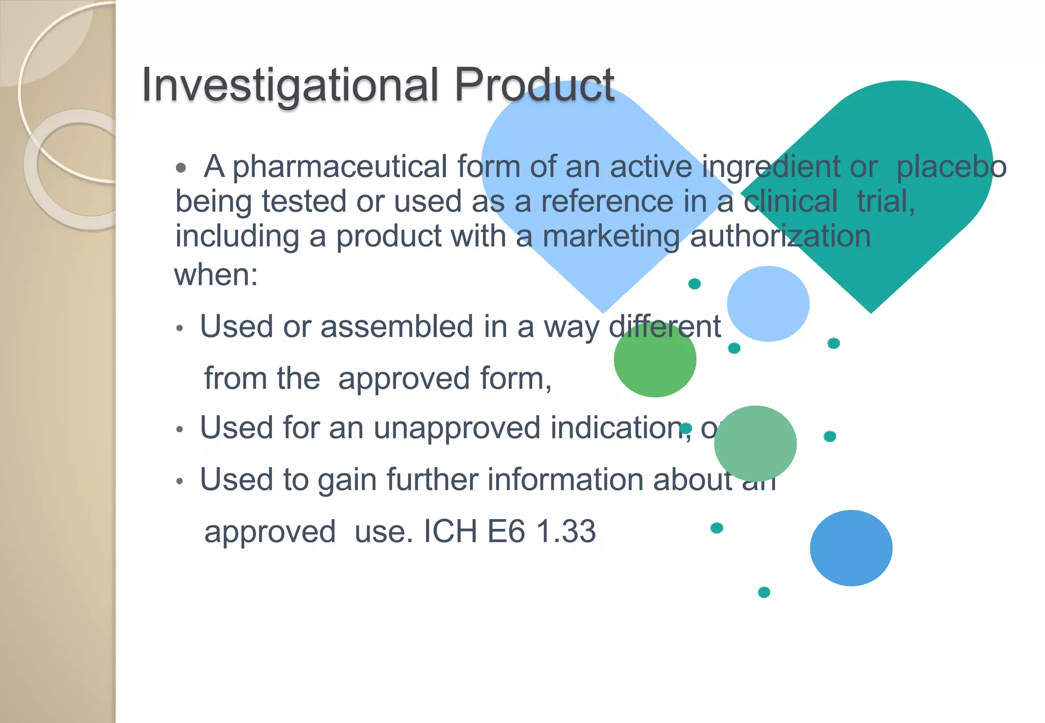 Investigational product management | PPTX