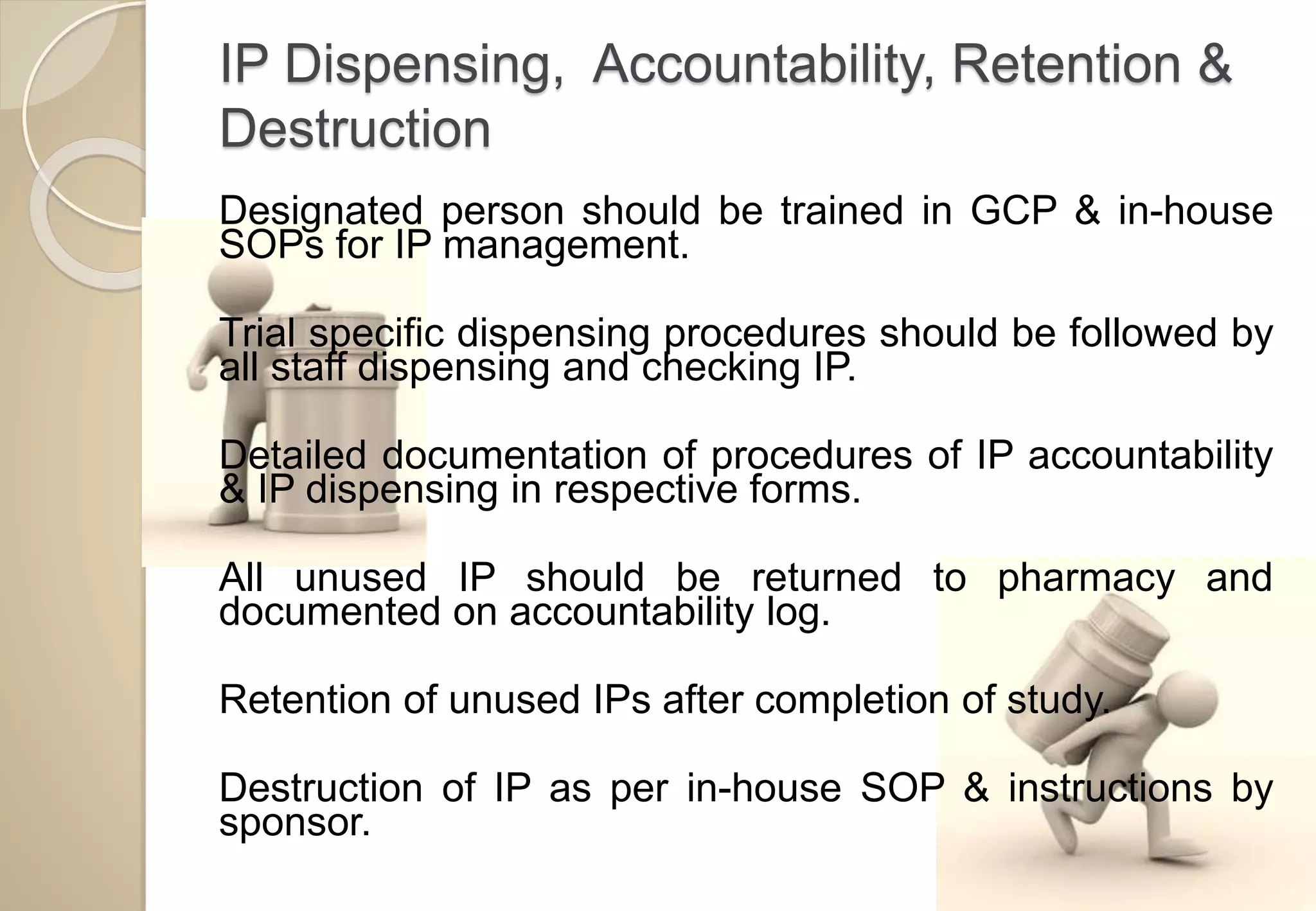 Investigational product management | PPTX