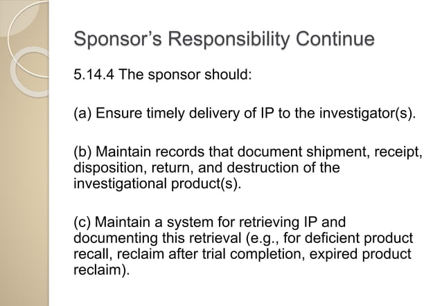 Investigational product management | PPTX