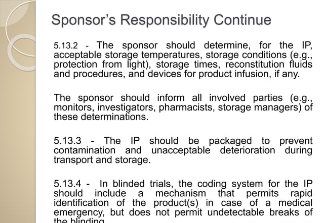 Investigational product management | PPTX