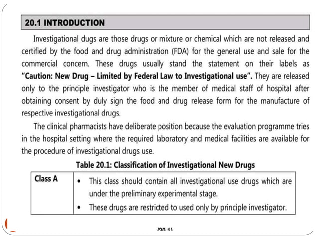 Investigational use of drugs | PPTX