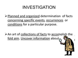 Investigation and Crime Scene Preservation Seminar.pptx