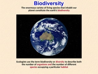 Biodiversity and its impact on human society- Topic 3-IBDP | PPTX