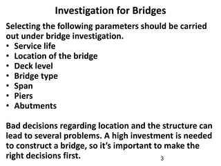 Investigation for bridge construction | PDF