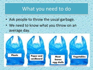 Investigation garbage | PPTX | Food & Drink