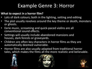 Investigation into movie trailers | PPTX | Horror | Genres