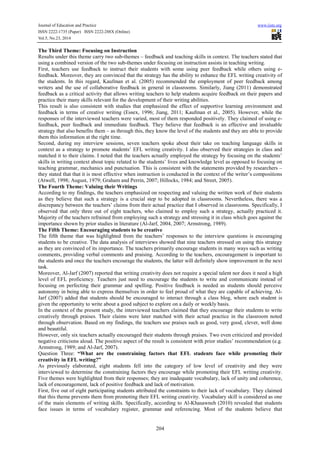 Investigation into strategies of creativity in efl writing in jordan | PDF | Educational ...