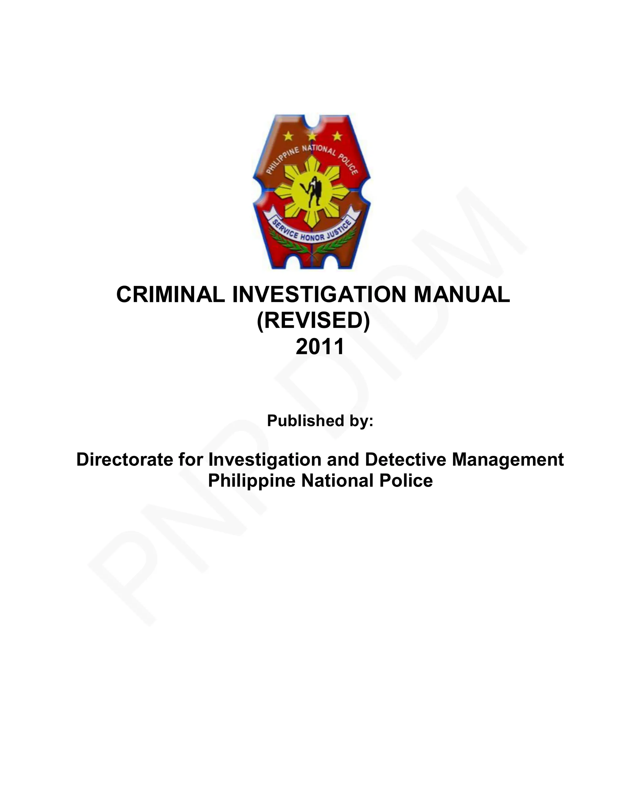 PNP --Criminal Investigation Manual 2021 | PDF