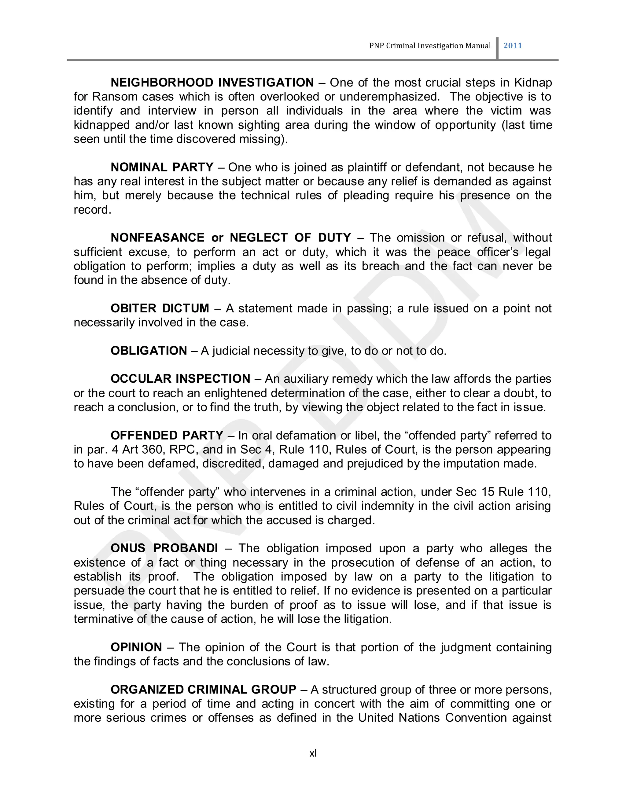 PNP --Criminal Investigation Manual 2021 | PDF