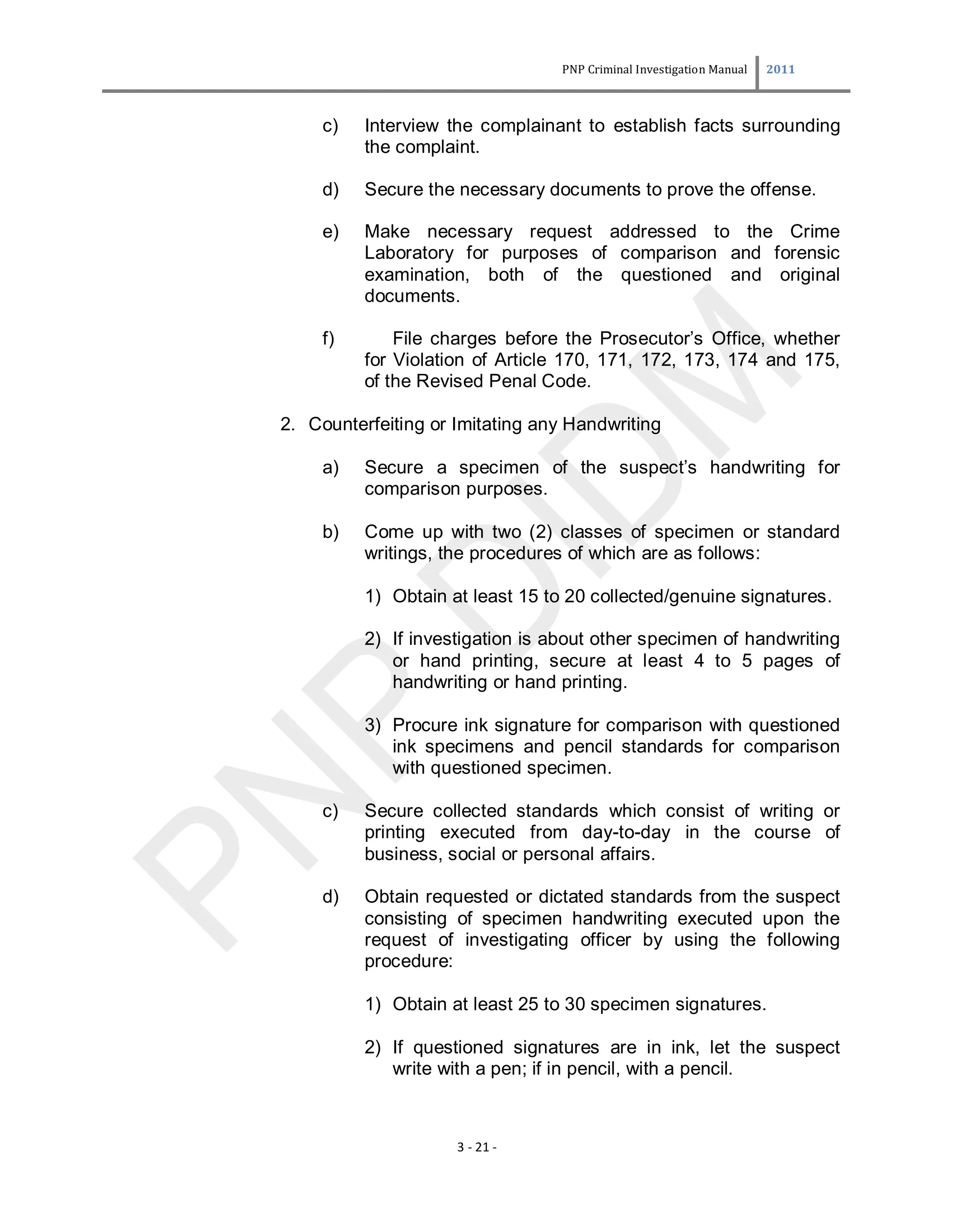 PNP --Criminal Investigation Manual 2021 | PDF