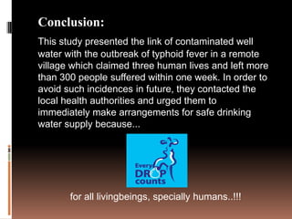 Investigation of a community outbreak of typhoid fever | PPTX ...
