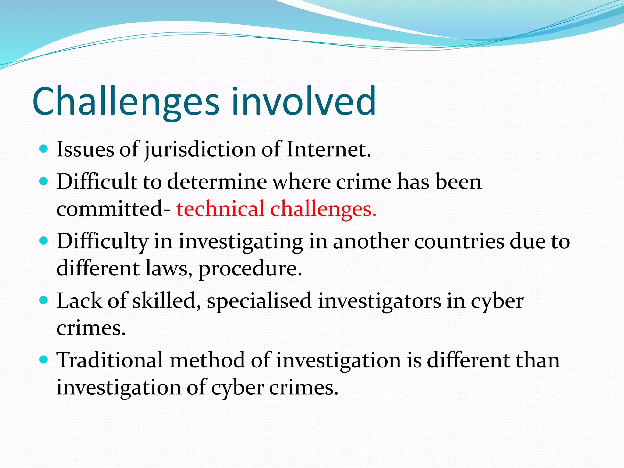 Investigation of a cyber crime | PPTX