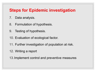 Investigation of an epidemic | PPTX