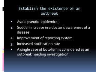 Investigation Of An Outbreak | PPSX