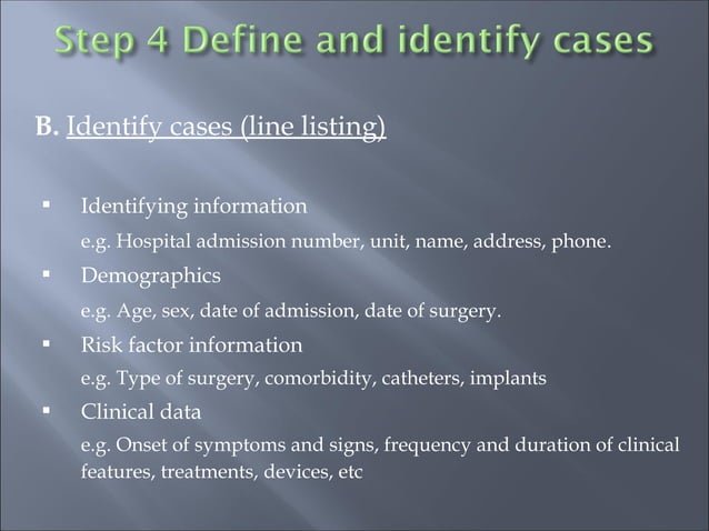 Investigation of epidemic presentation | PPT | Infectious Diseases ...