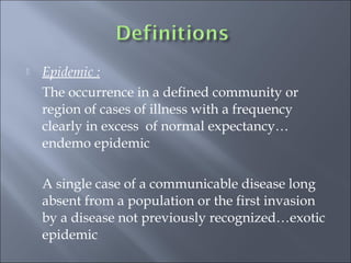 Epidemic Definition