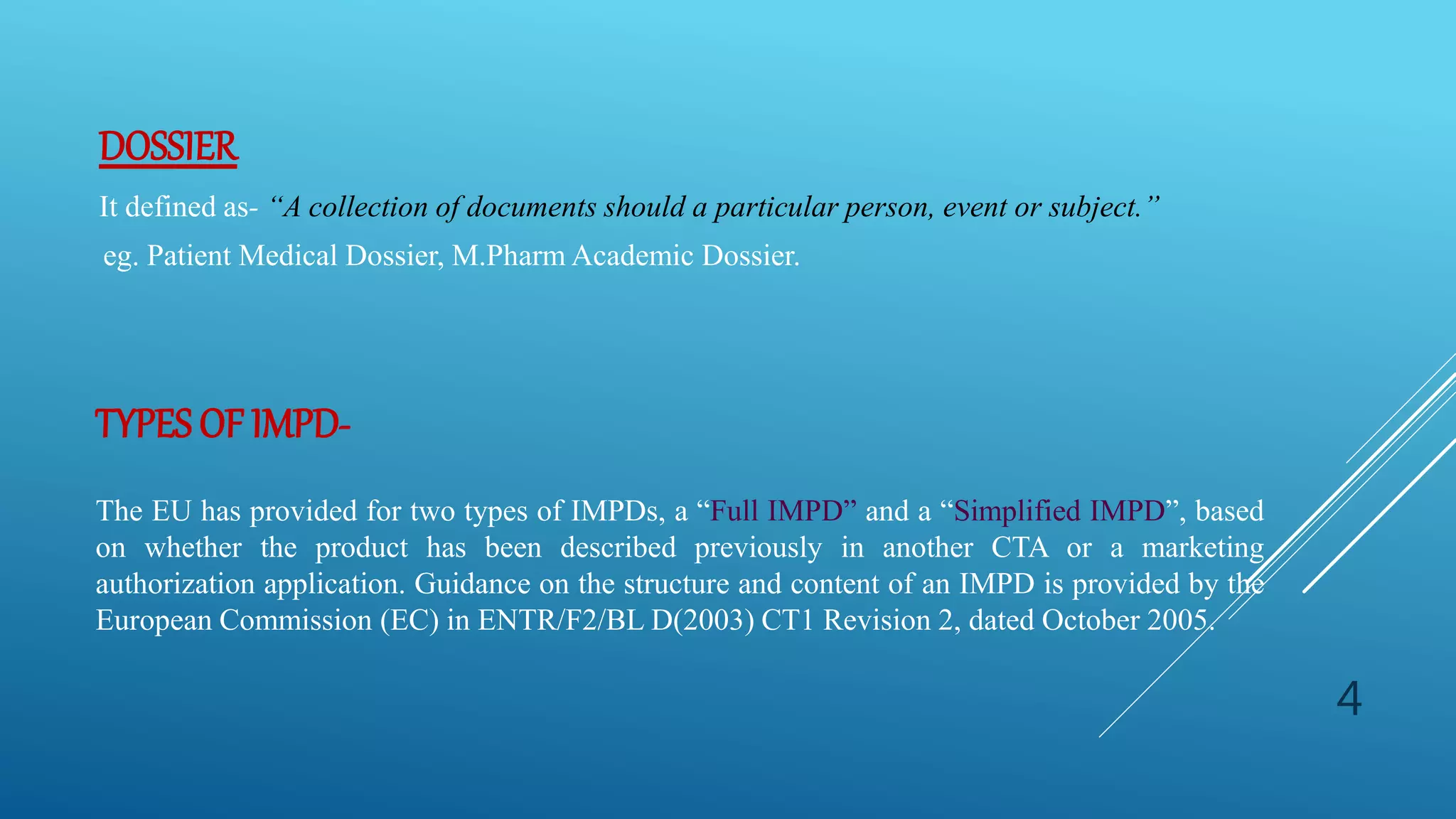 Investigation of medicinal product dossier | PPTX