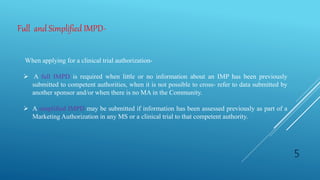 Investigation of medicinal product dossier | PPTX