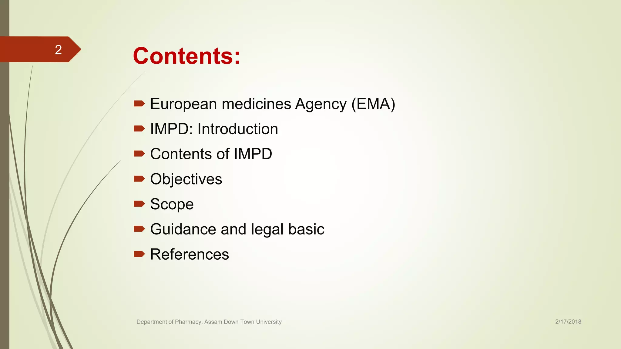 Investigation of medicinal product dossier (IMPD) | PPTX