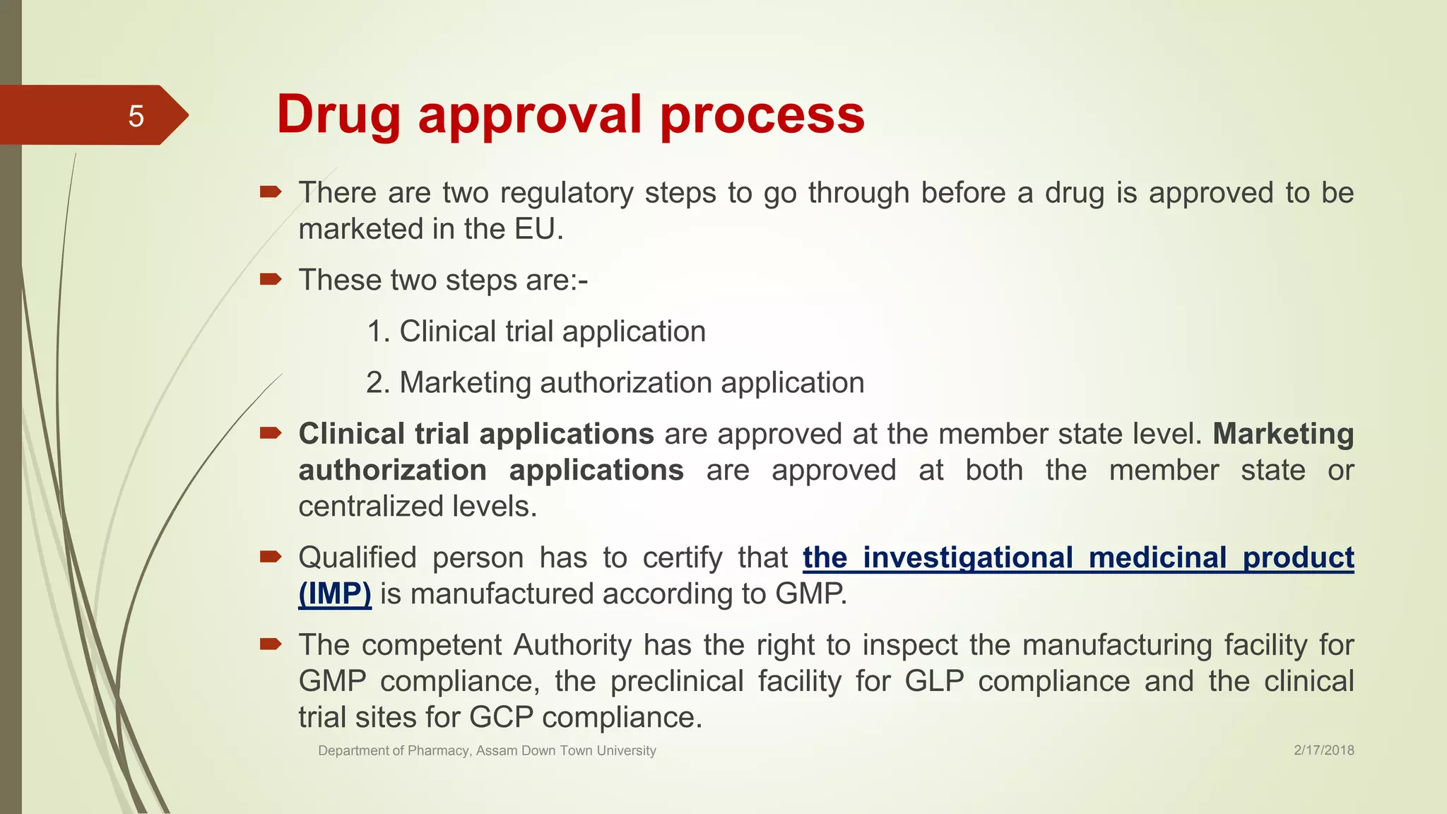 Investigation of medicinal product dossier (IMPD) | PPTX