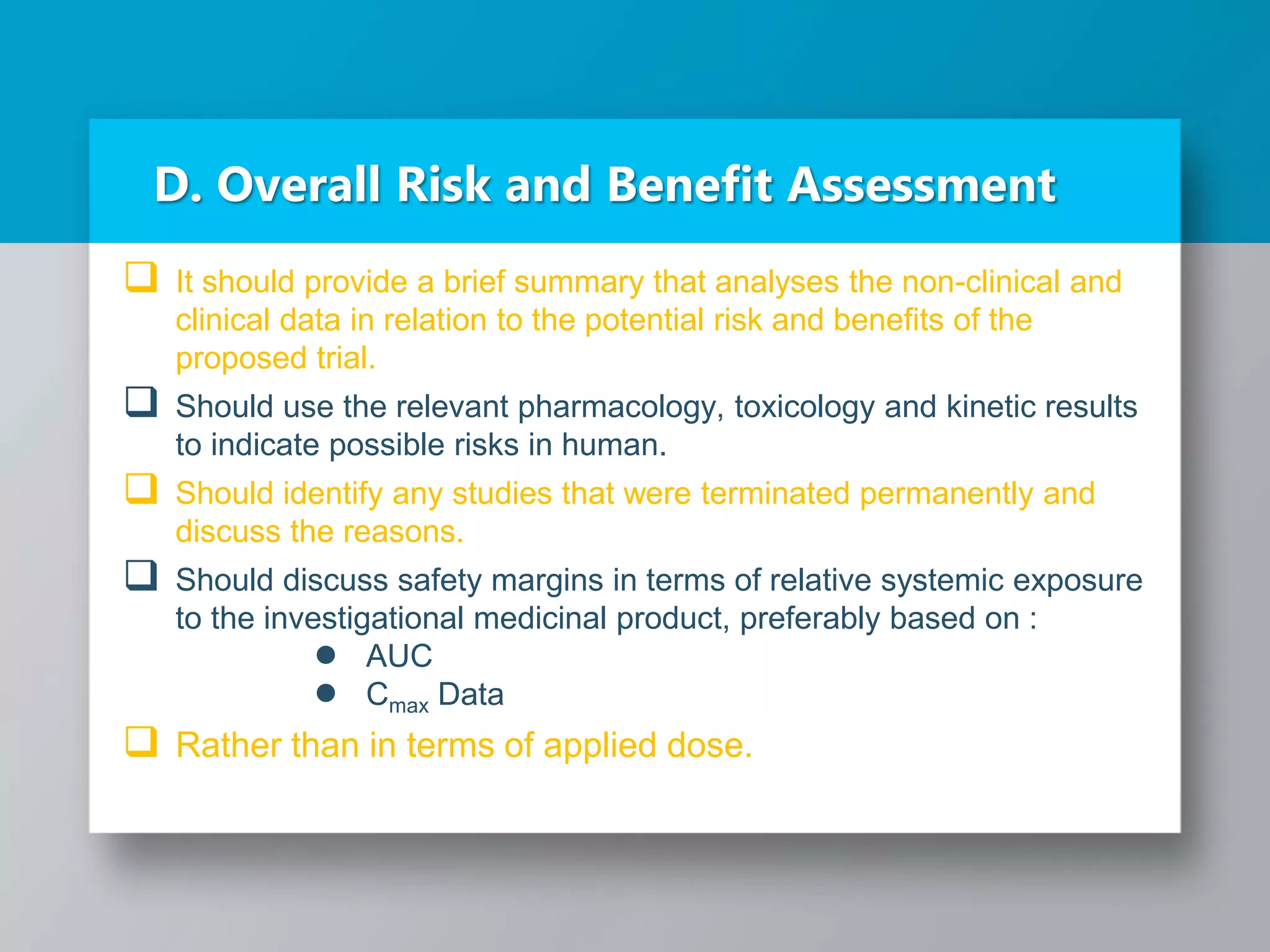 Investigation of medicinal product dossier (IMPD) and investigational ...