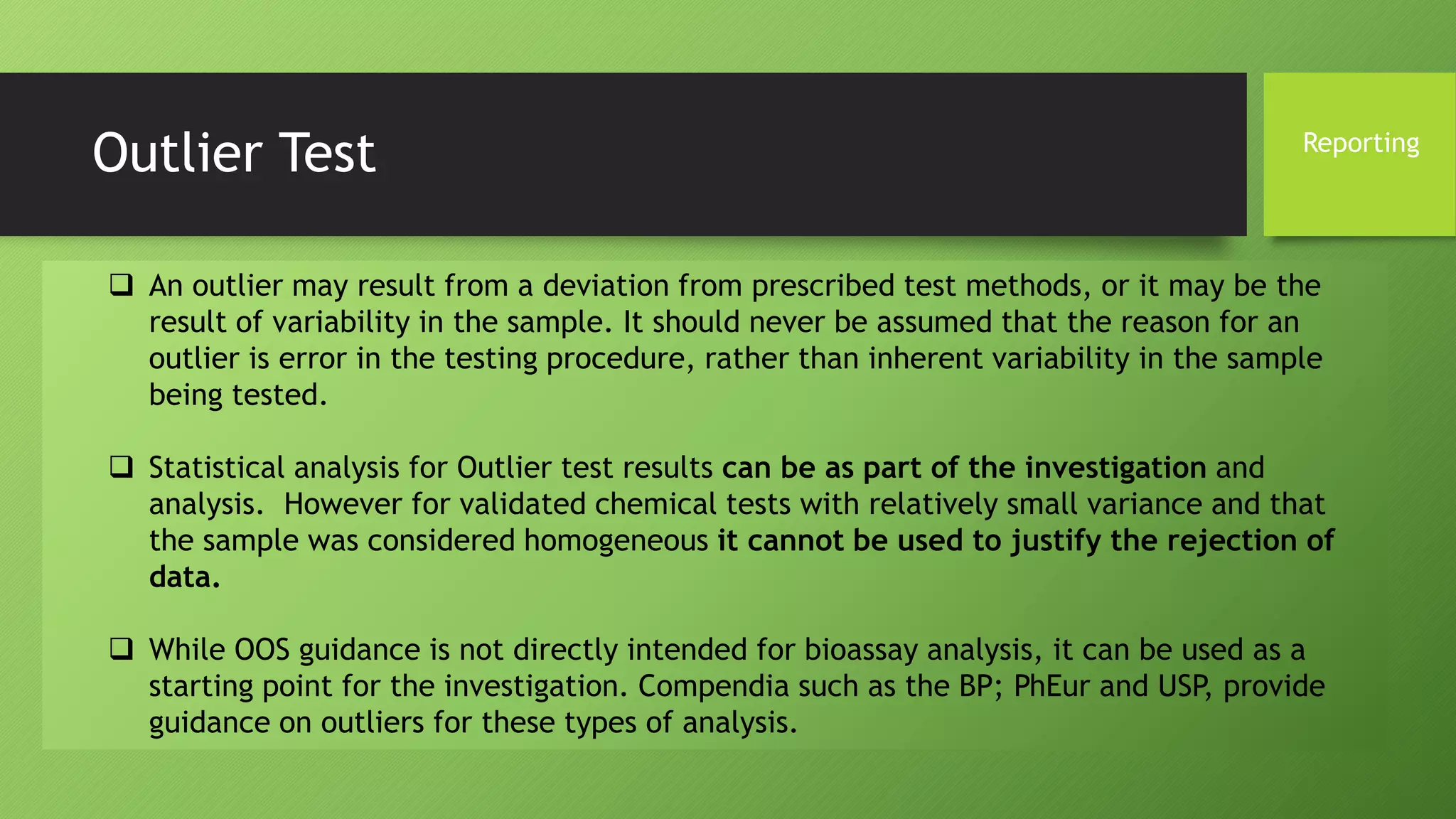 Investigation of OOS and OOT results | PPTX