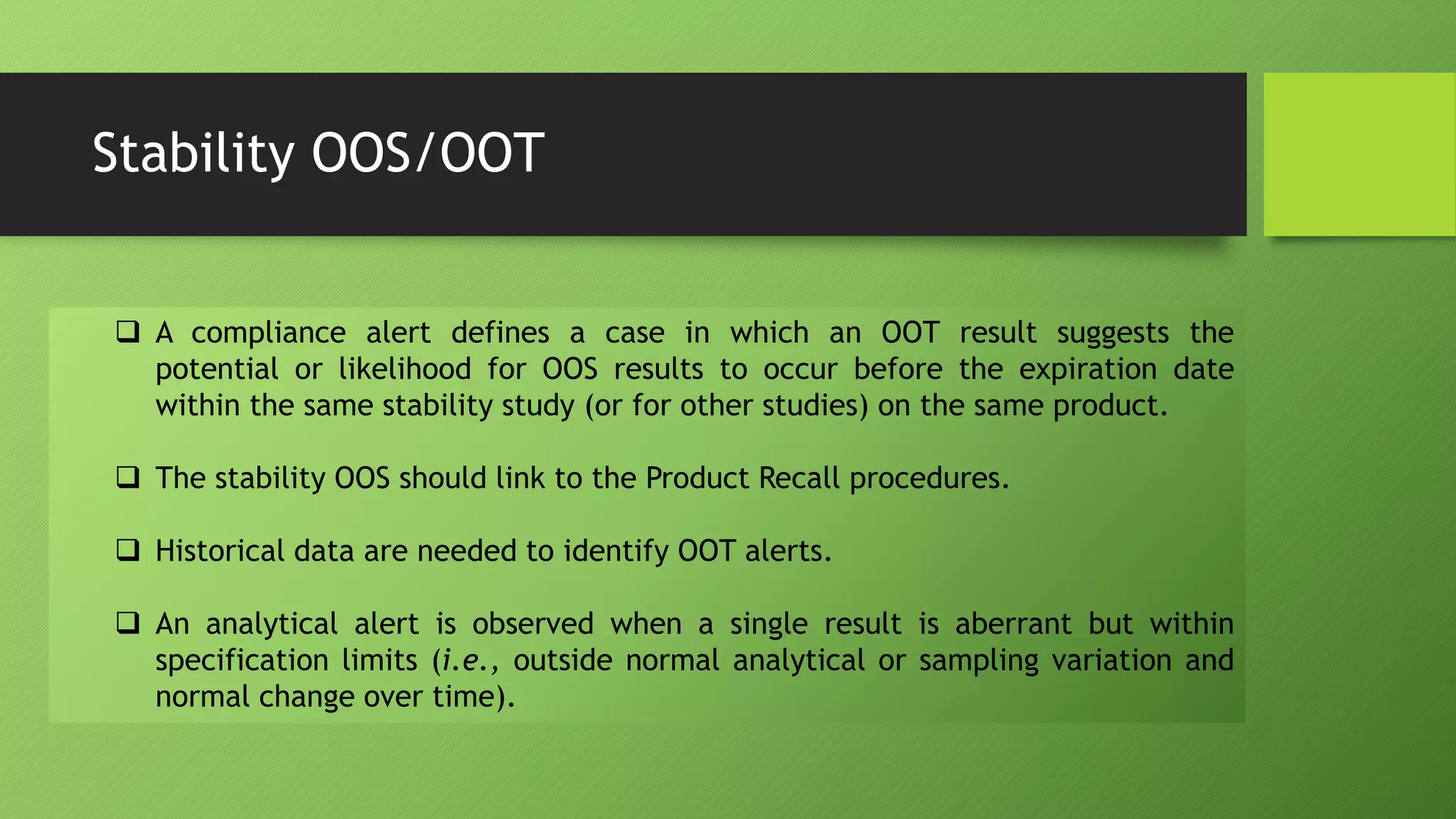 Investigation of OOS and OOT results | PPTX