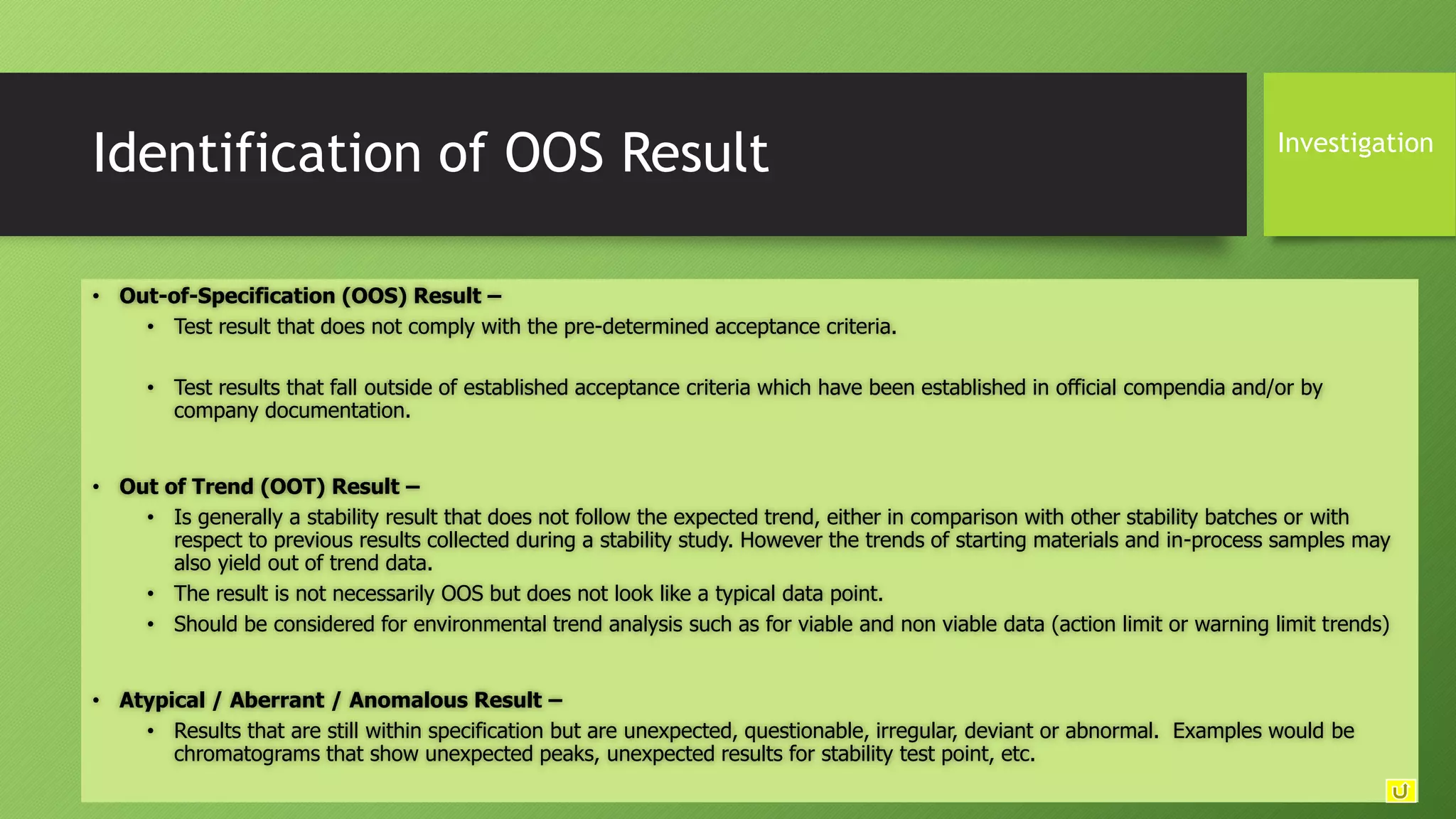 Investigation of OOS and OOT results | PPTX