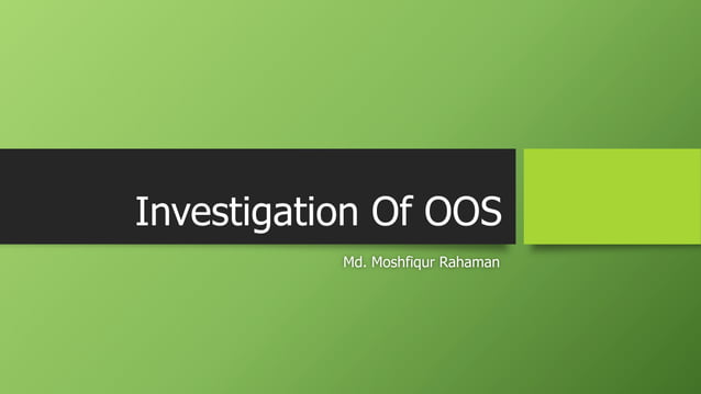 Investigation of OOS and OOT results | PPTX