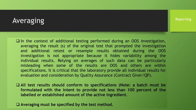 Investigation of OOS and OOT results | PPTX