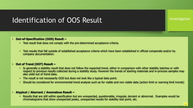 Investigation of OOS and OOT results | PPTX