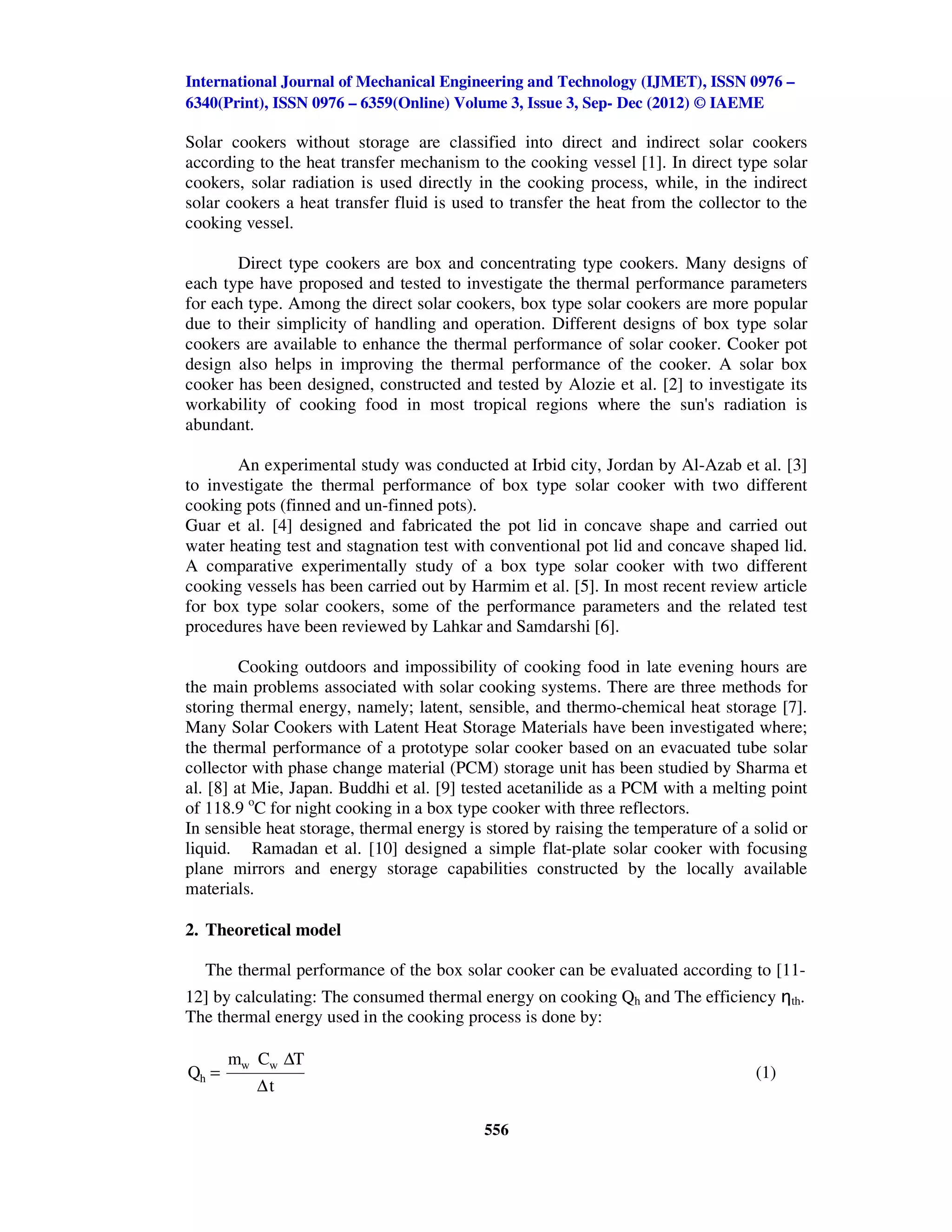 Investigation of solar cooker with pcm heat storage | PDF