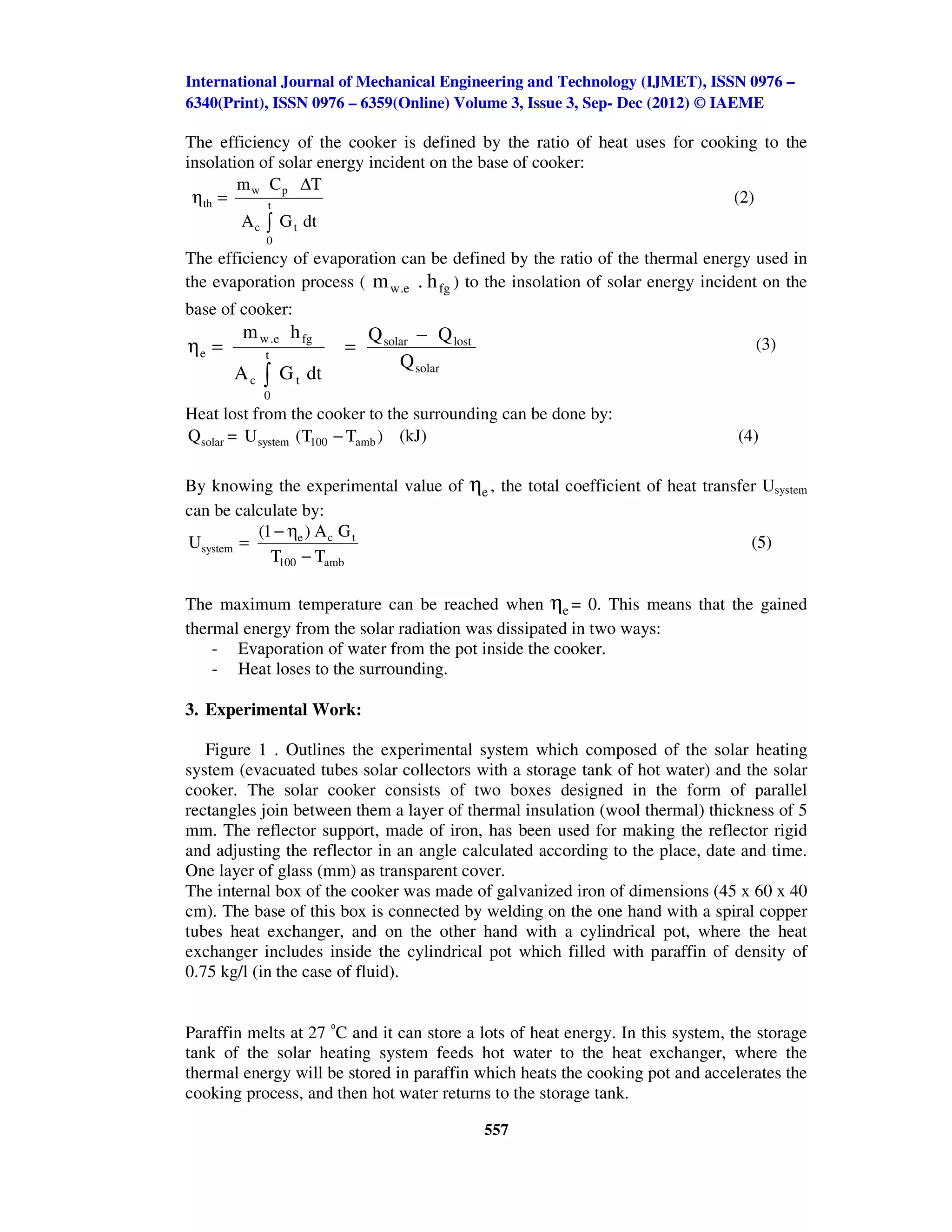 Investigation of solar cooker with pcm heat storage | PDF