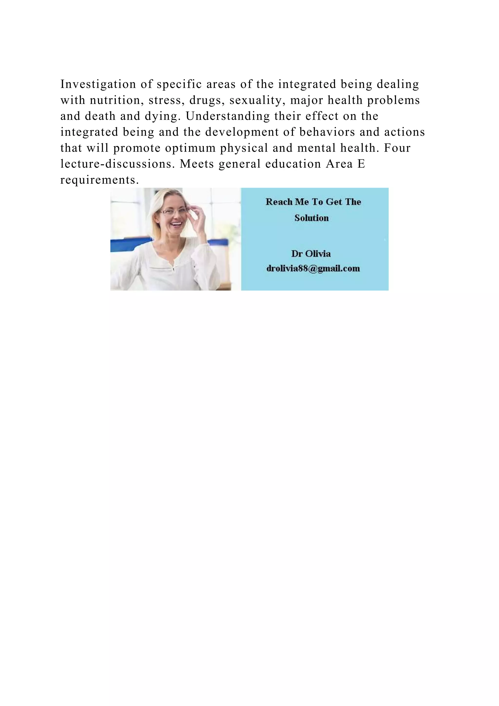 Investigation of specific areas of the integrated being dealing with.docx