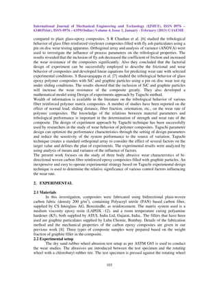 Investigation of the abrasive wear behaviour of graphite filled carbon fabric reinforced | PDF