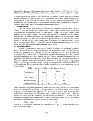 Investigation of the abrasive wear behaviour of graphite filled carbon ...