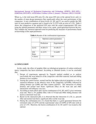 Investigation of the abrasive wear behaviour of graphite filled carbon ...