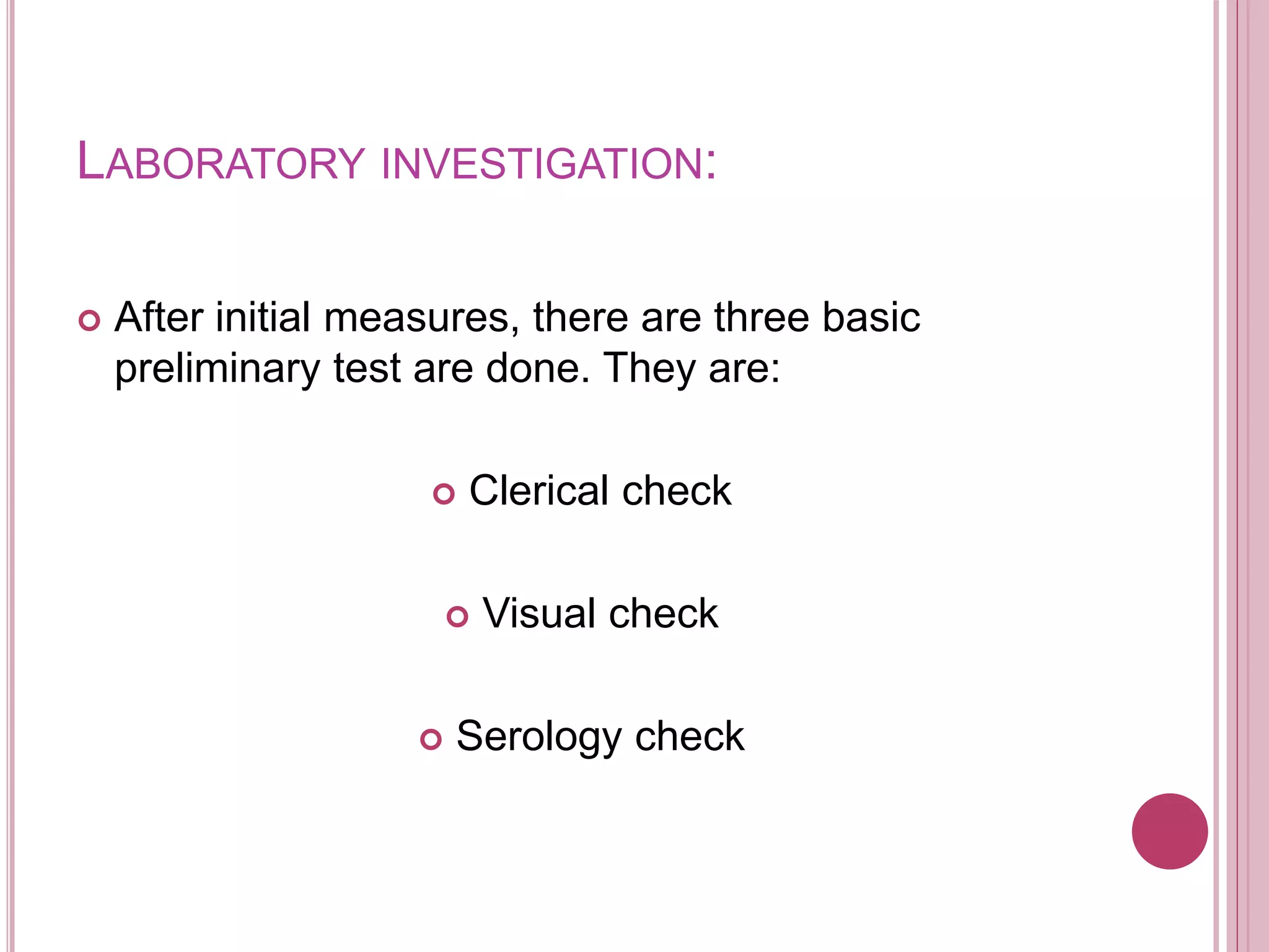 Investigation of transfusion reaction | PPTX