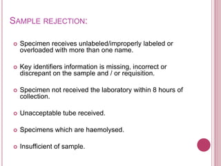 Investigation of transfusion reaction | PPTX