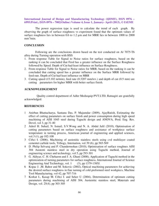 Investigation of turning process to improve productivity mrr for better surface finish of al | PDF