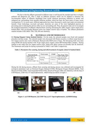 Investigation on effluent characteristics of organic cotton fabric ...
