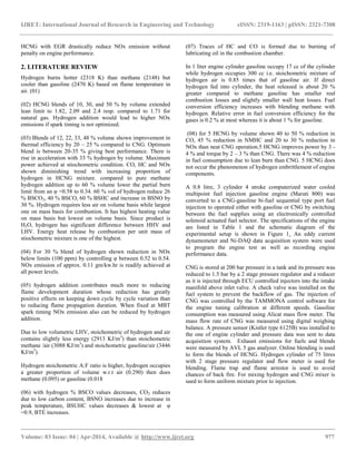 Investigation on multi cylinder s.i engine using blends of hydrogen and ...