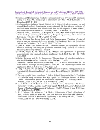 Investigation on process response and parameters in wire electrical ...