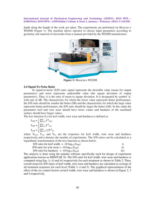 Investigation on process response and parameters in wire electrical ...